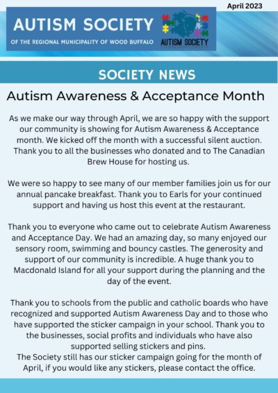 Autism RMWB – Connecting the Pieces of our Community