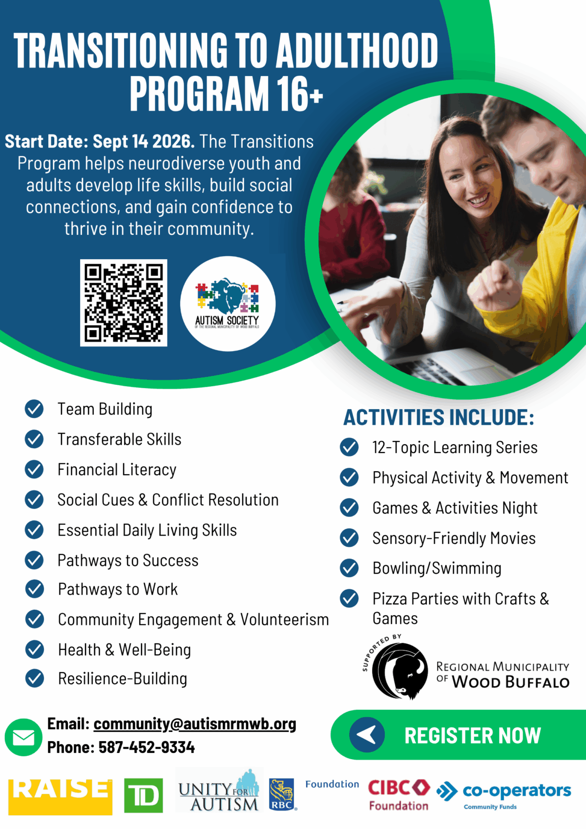 Transitioning to Adulthood Program 16+ – Autism RMWB